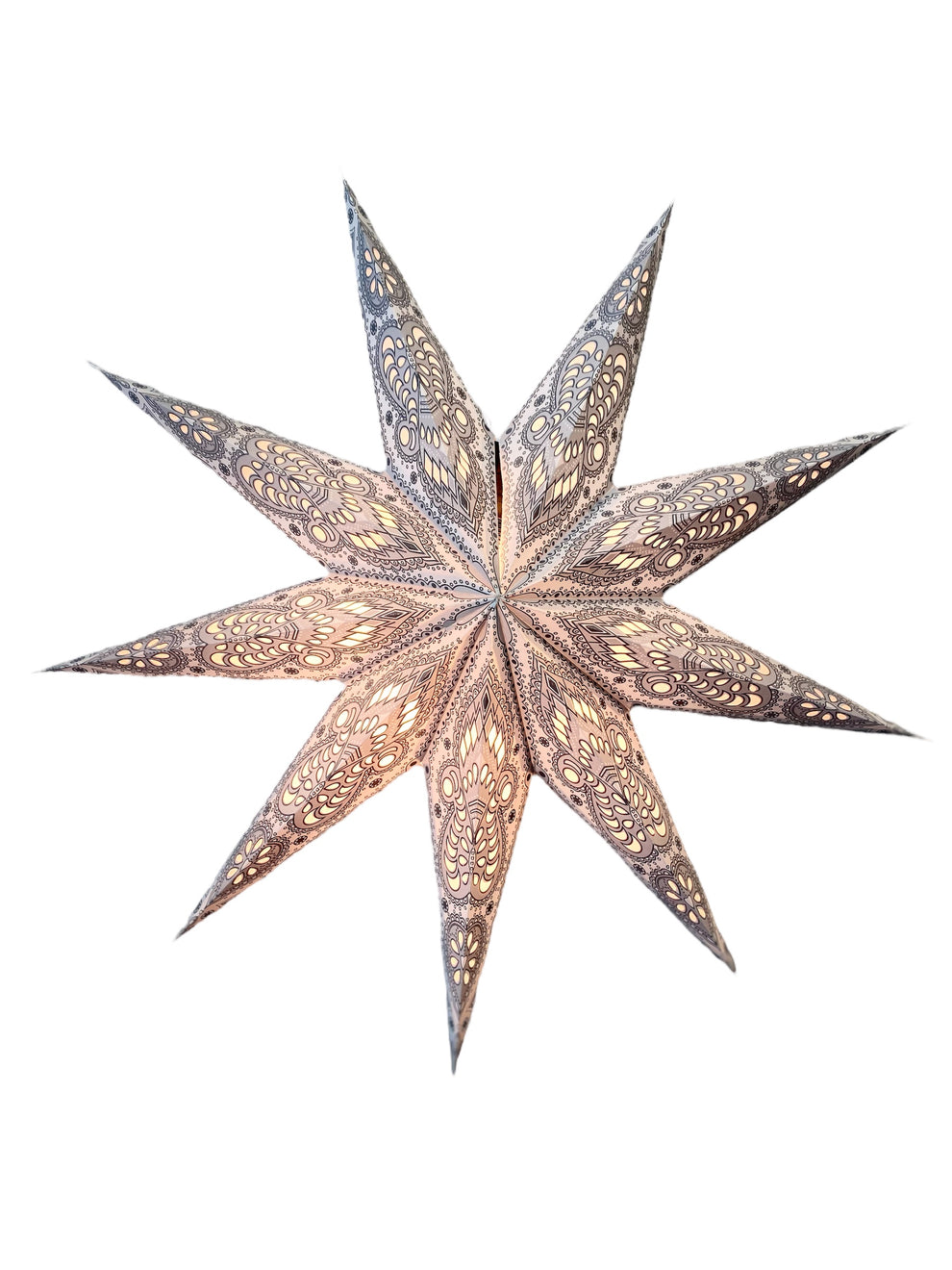 Om Paper Star Lantern - White Ganesha – Om Gallery Wholesale